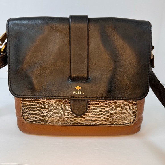 Fossil | Bags | Womens Fossil Kinley Crossbody Bag Pebbled Leather ...
